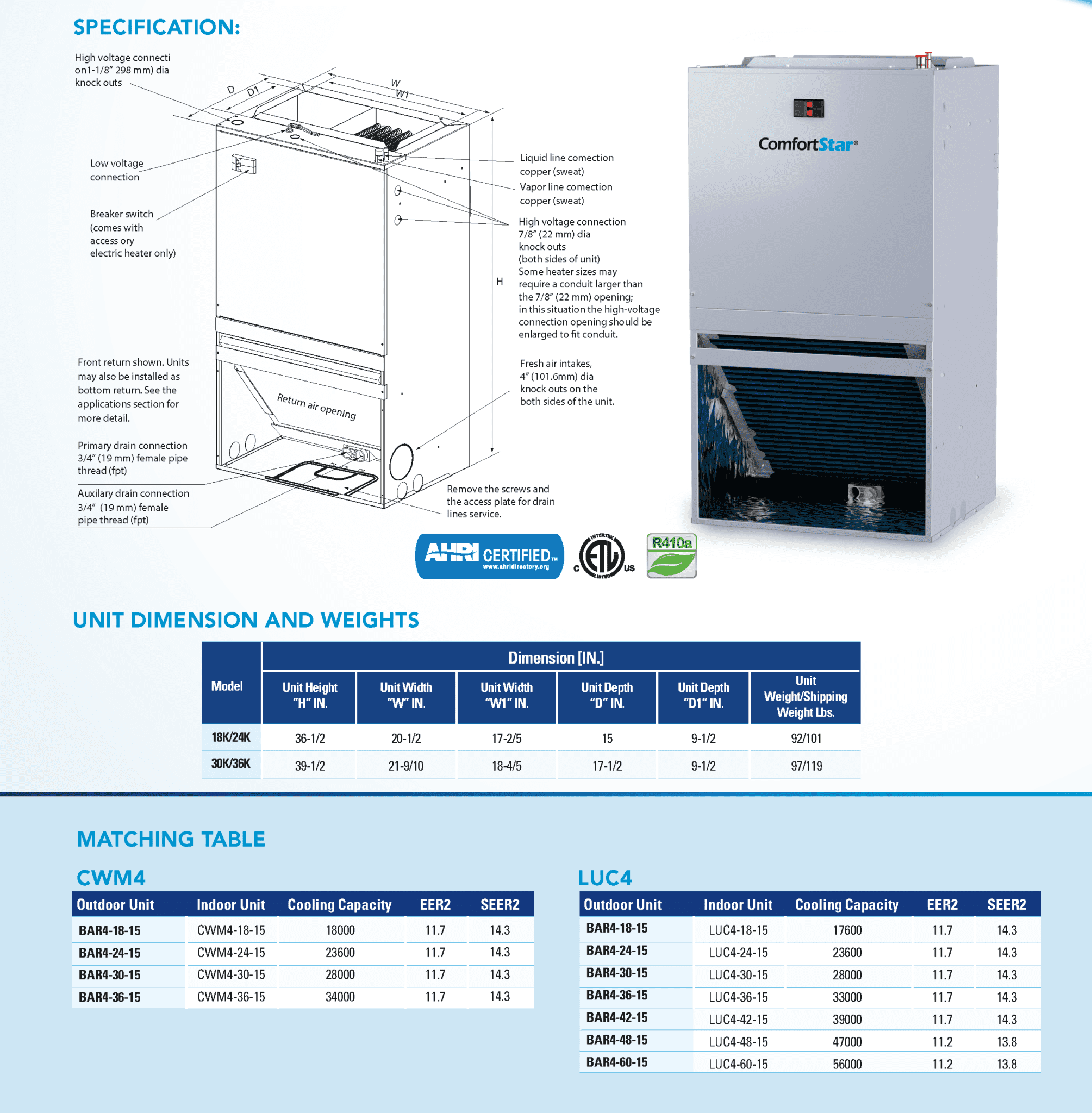 BAR4 - Comfort Star USA