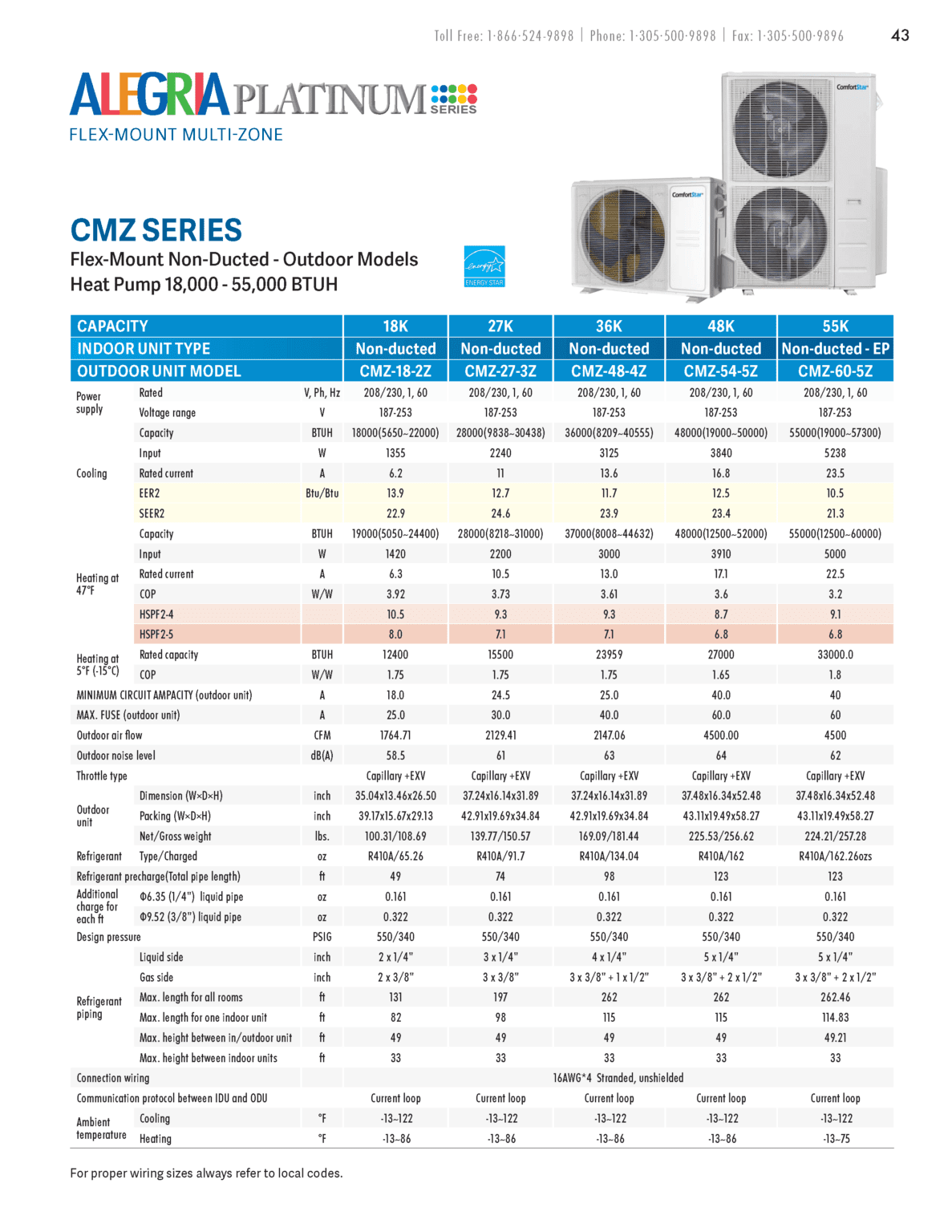 ComfortStar Platinum Multi-Zone | Up to 24.6 SEER2