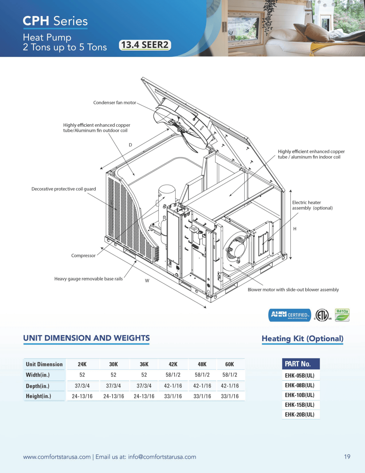 ComfortStar CPH Series | Horizontal Discharge Package Units