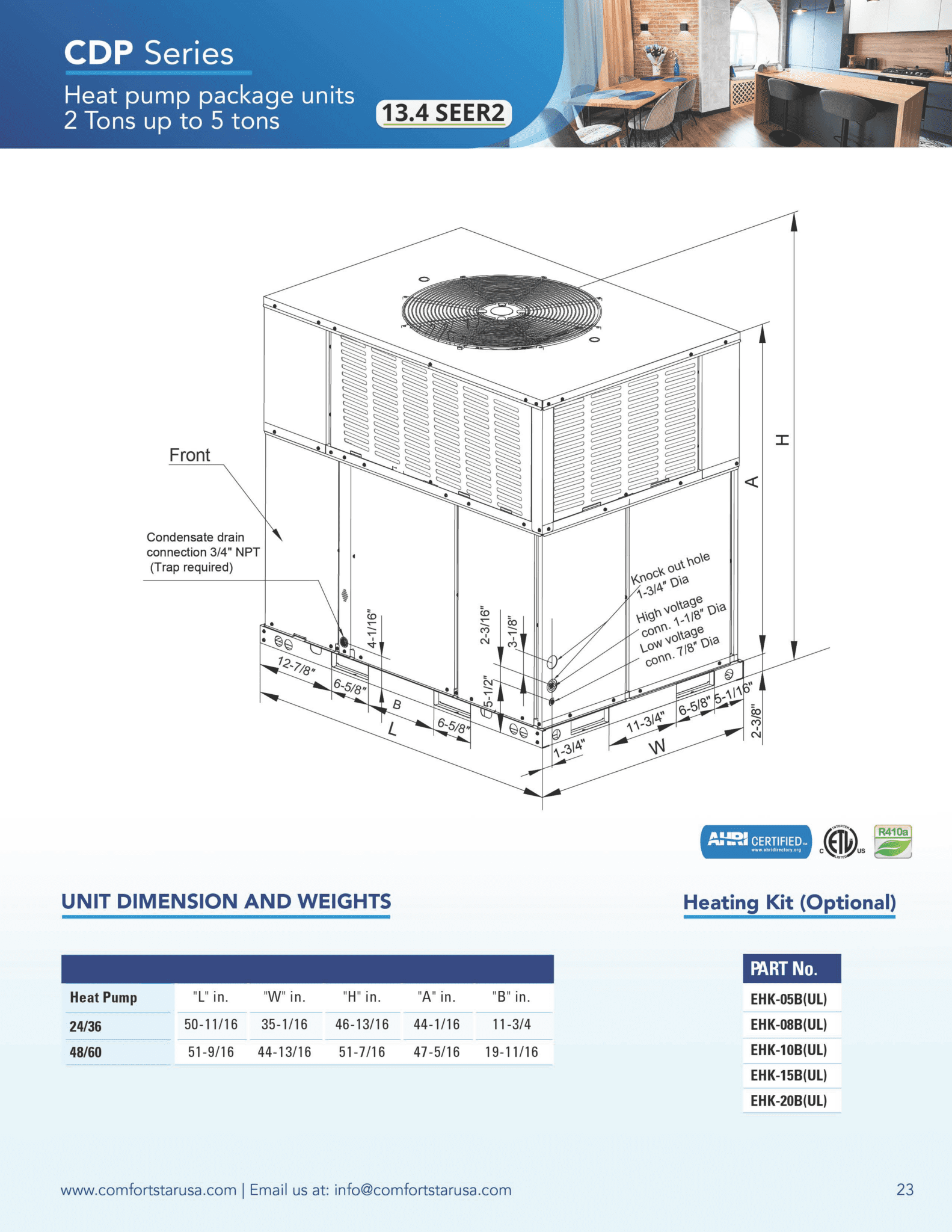 ComfortStar CPD Series | Horizontal & Downflow Package Units