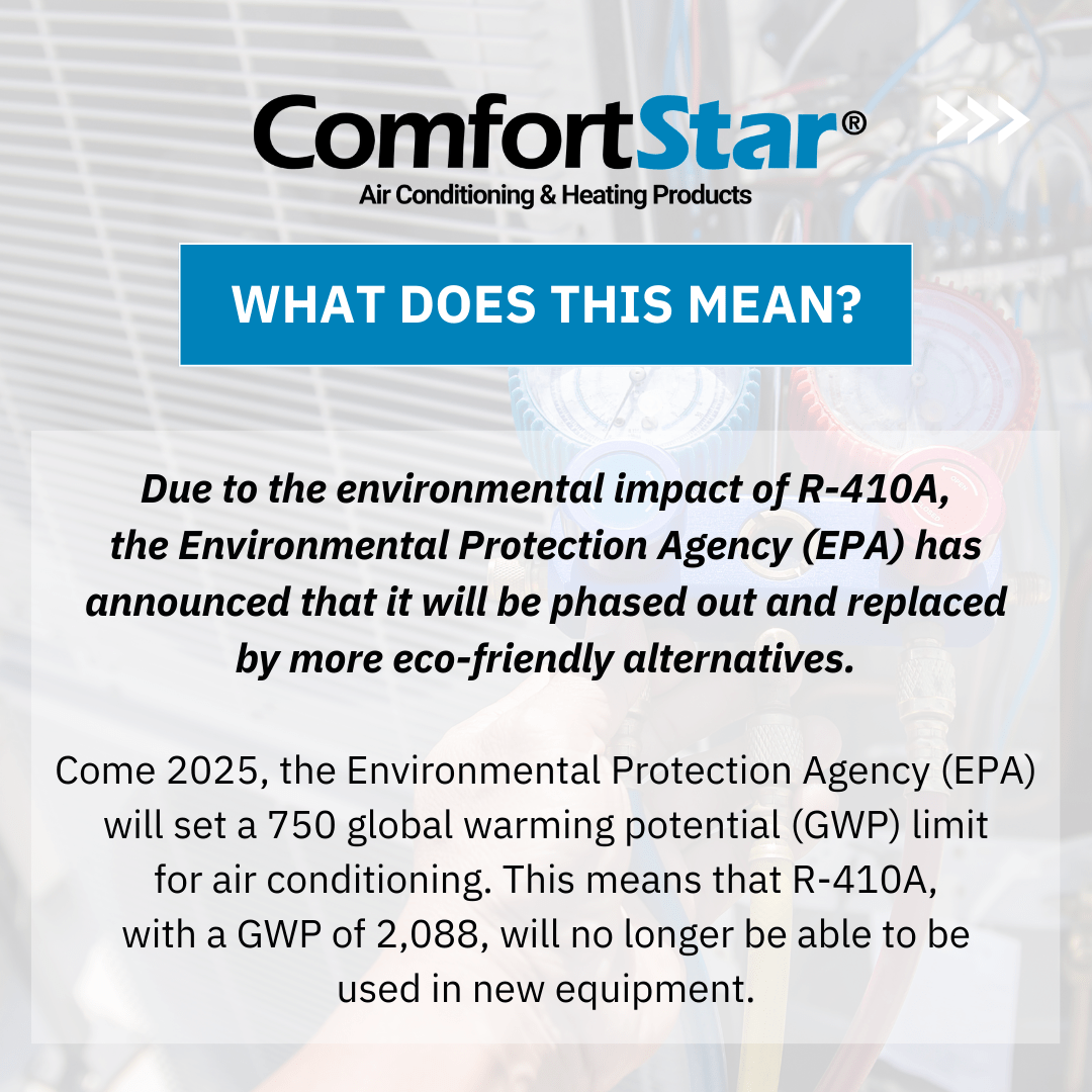EPA Proposes Ban on R-410A Systems Starting in 2025 - ComfortStar - Air ...